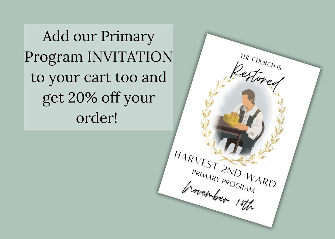 2025 Primary Program Script | LDS Primary Presentation Outline | the Restoration | Church is ...