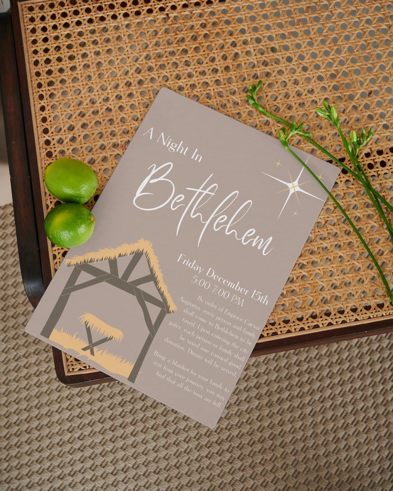 Night in Bethlehem Invitation | Ward Christmas Party Invite | LDS ...