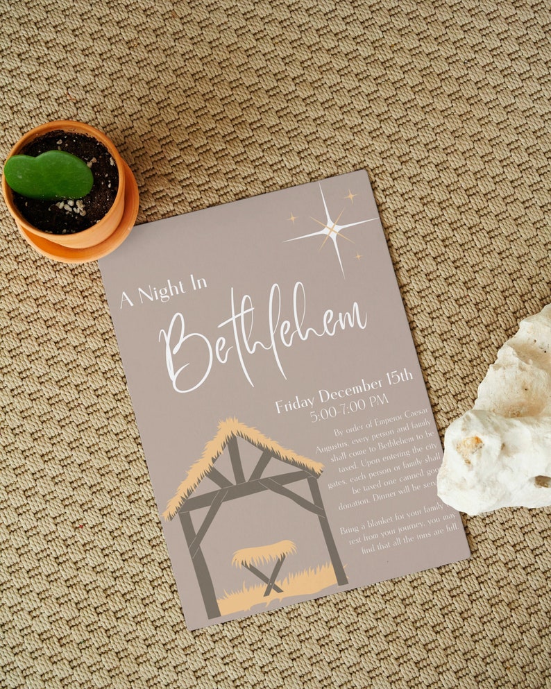 Night in Bethlehem Invitation | Ward Christmas Party Invite | LDS ...