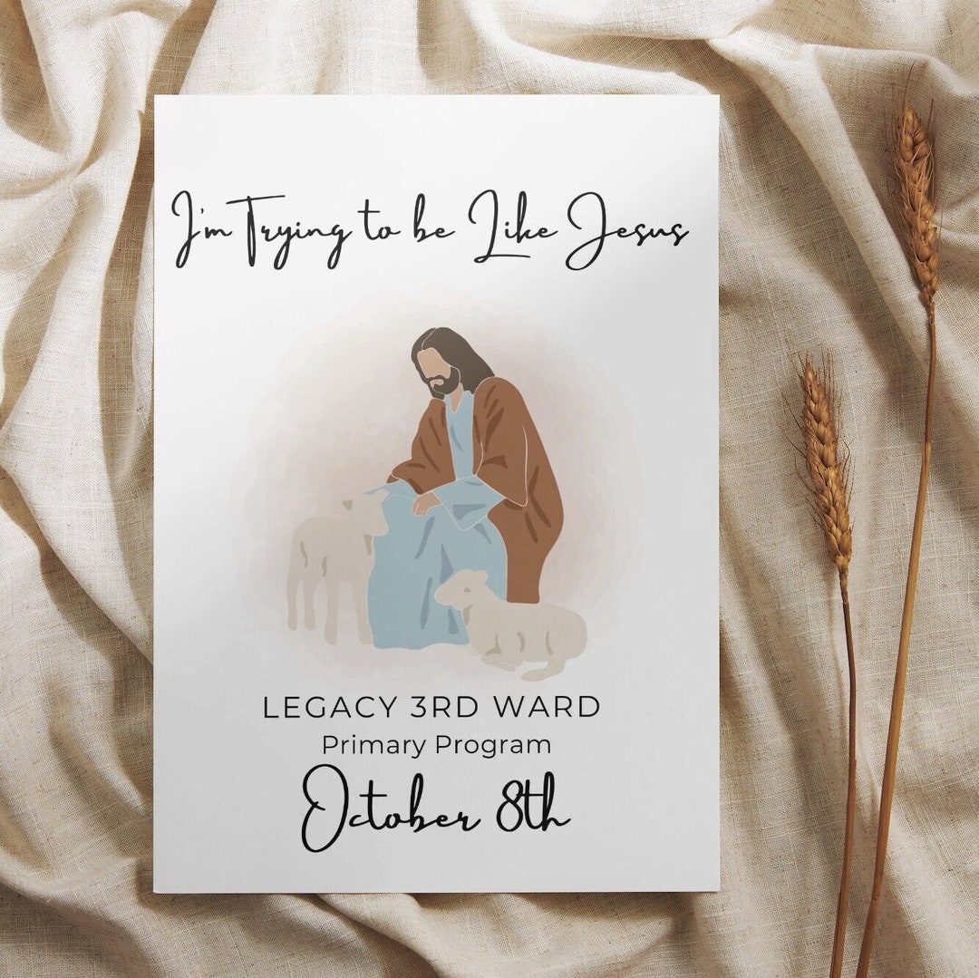 Editable Primary Presentation Invitation | LDS Primary Program Announcement | Printable ...