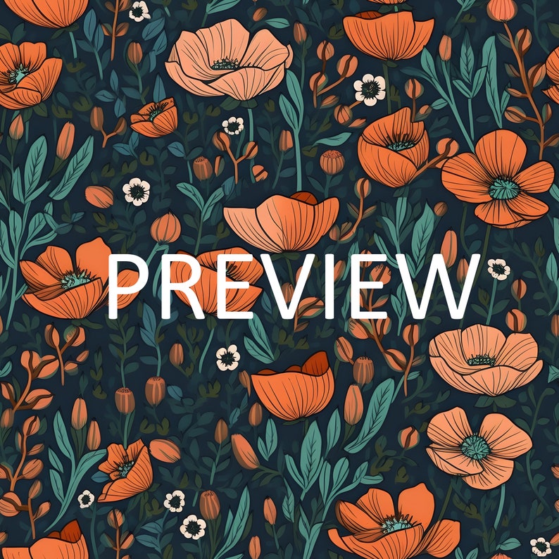 Flowers Digital Paper, Flowers Seamless Pattern, Floral Prints, Flowers ...