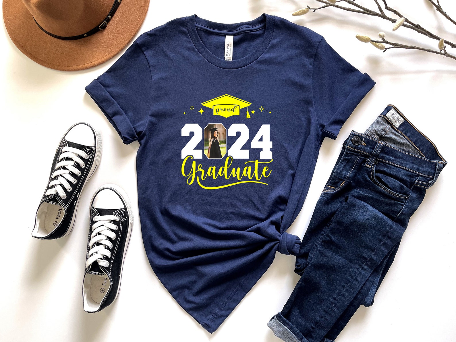 Custom Proud Family of a 2024 Graduation Photo Shirt, 2024 Personalized ...