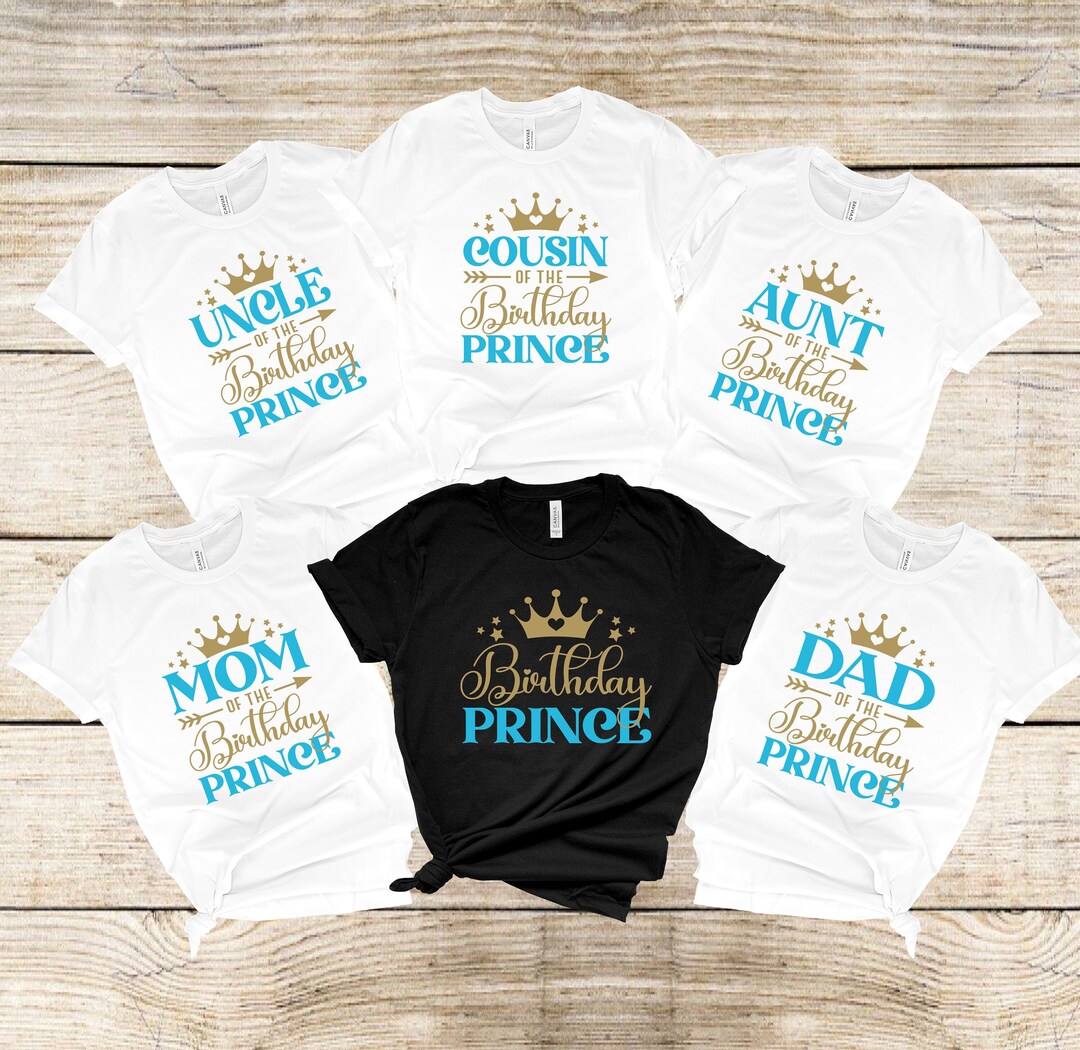 Custom Family Birthday Prince T-shirt, Family Matching Prince Shirts ...