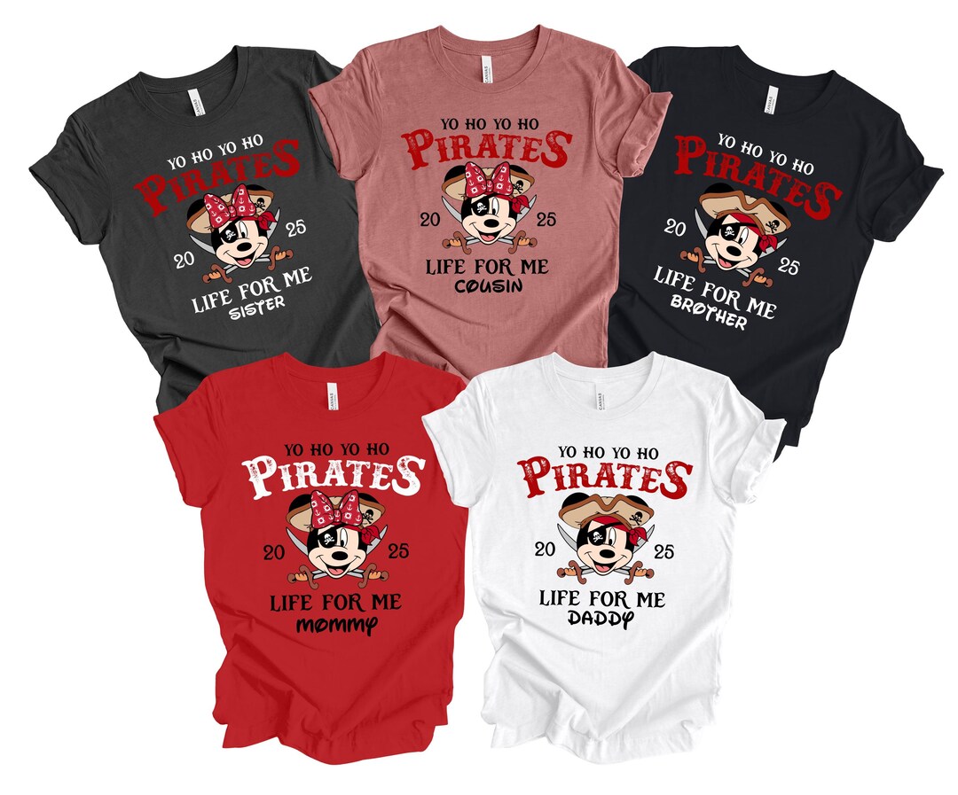 Custom Disney Pirates Family Shirts, Disney Pirates of Caribbean Shirt ...