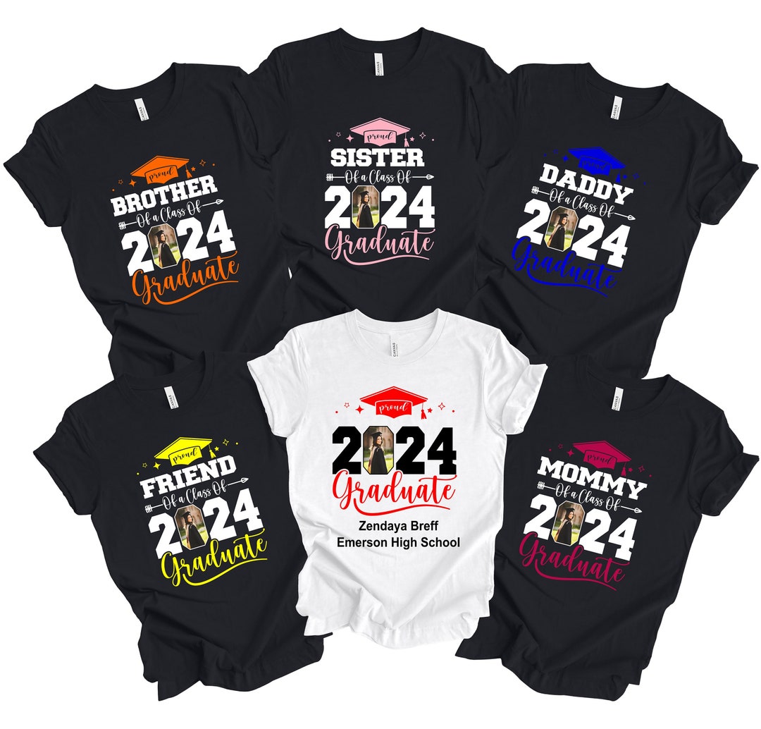 Custom Proud Family of a 2024 Graduation Photo Shirt, 2024 Personalized ...
