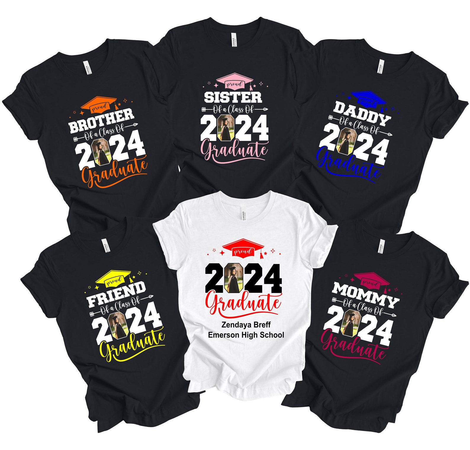 Custom Proud Family of a 2024 Graduation Photo Shirt, 2024 Personalized ...