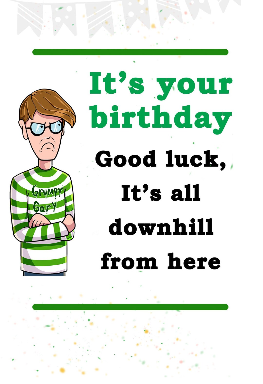 Grumpy Gary's Funny Birthday Cards: Make Your Grump Smile! - Etsy