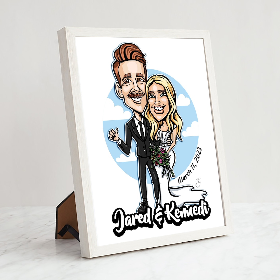 Custom Wedding Caricature, Wedding Portrait, Caricature From Photo ...