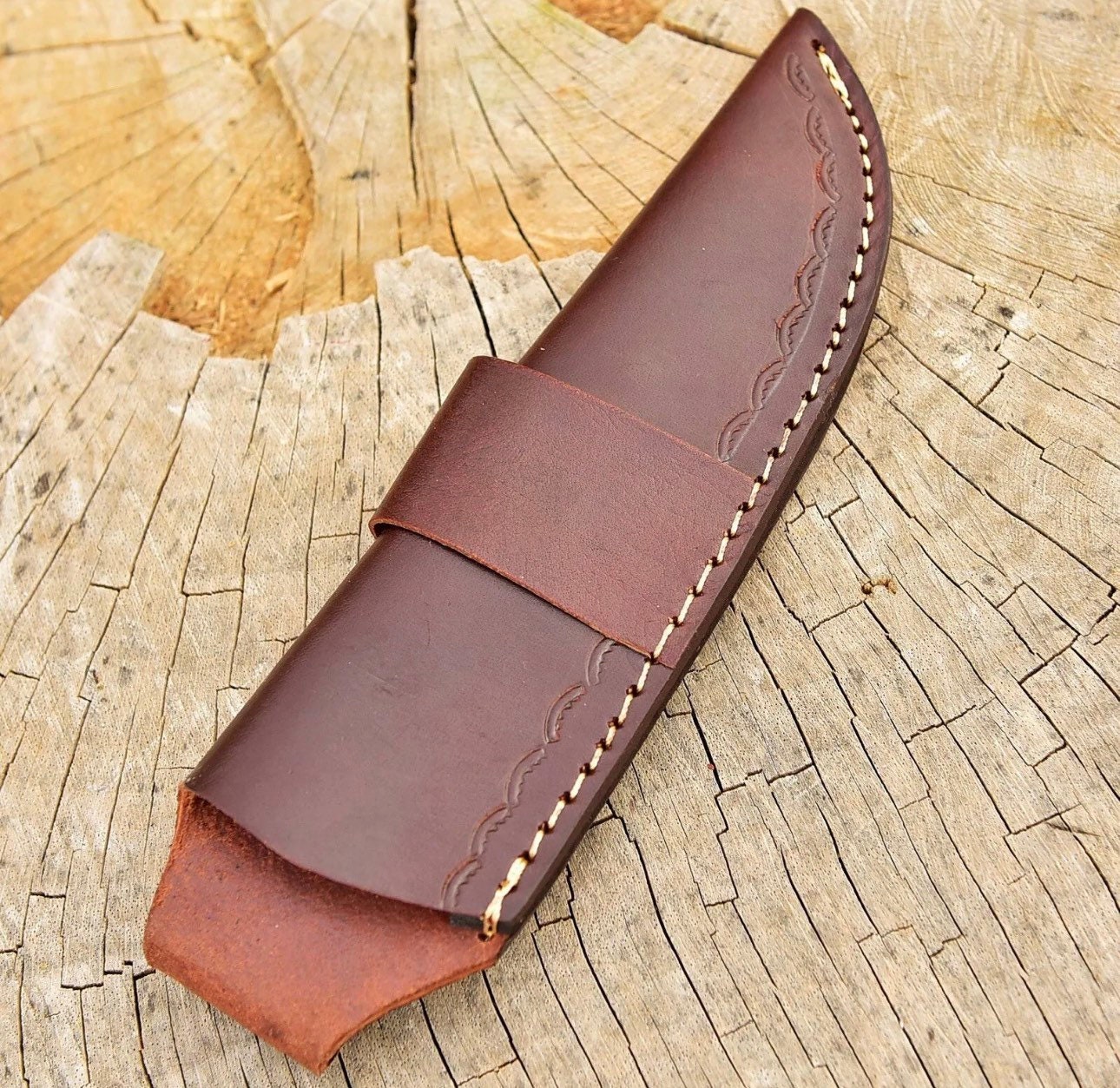Handmade FIXED BLADE KNIFE Genuine Leather Sheath / Knife Holster ...