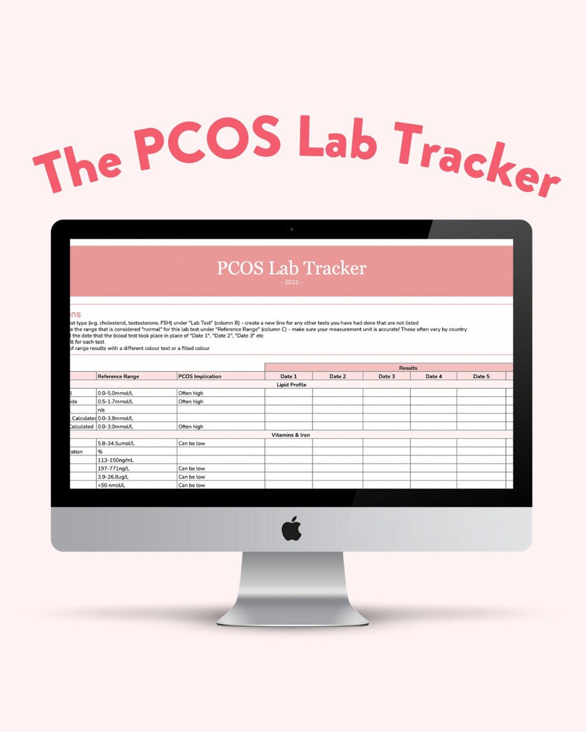 The PCOS Lab Tracker - Etsy