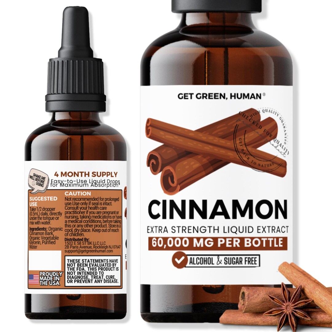 Organic Cinnamon Tincture Liquid Extract Drops | Herbal Supplement - Etsy