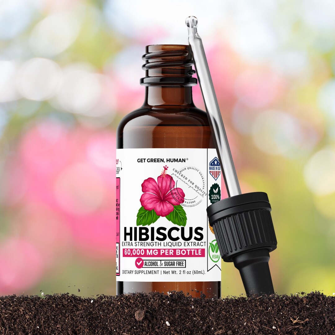 Hibiscus Tincture for Heart Health, Herbal Liquid Extract for ...