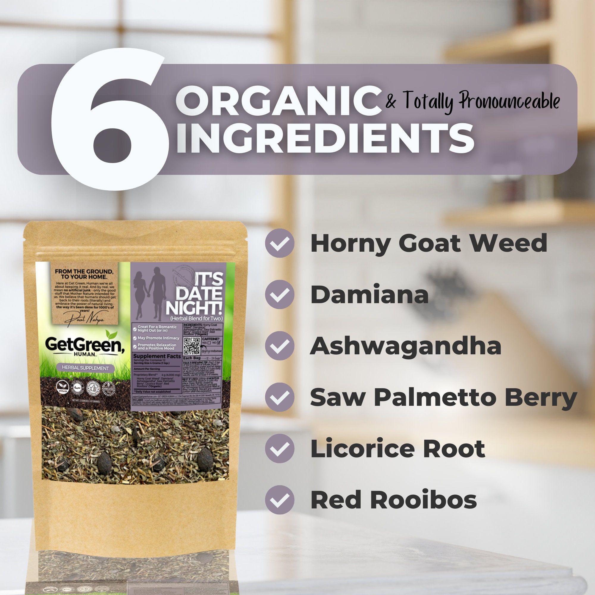 Intimacy, Romance Loose Tea Leaves damiana, Ashwagandha Organic Loose ...