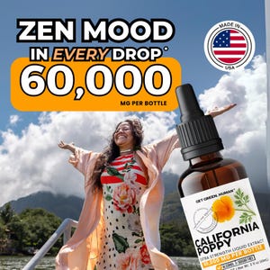 Organic California Poppy Tincture Herbal Liquid Supplement Extract ...