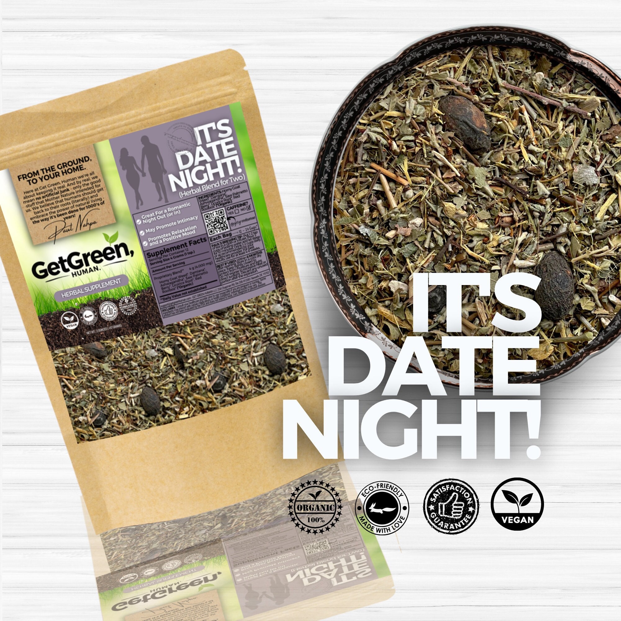 Intimacy, Romance Loose Tea Leaves damiana, Ashwagandha Organic Loose ...