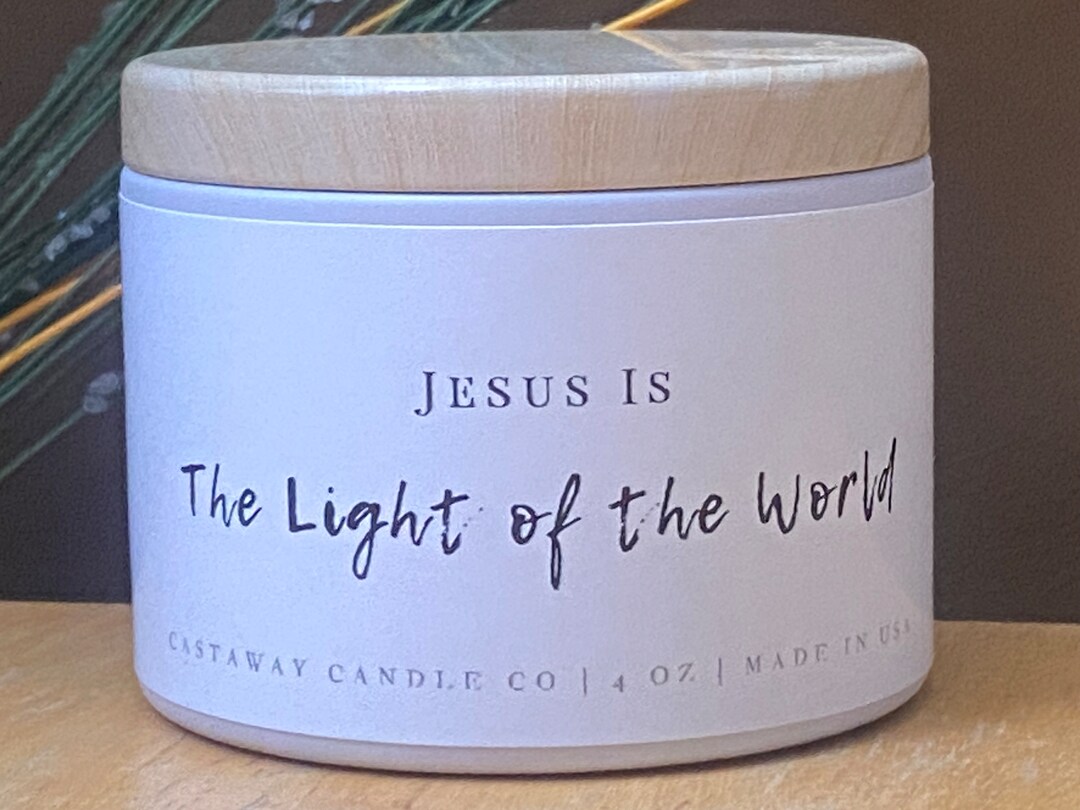 Christian Candle Jesus is the Light of the World Organic Soy Wax Choose ...