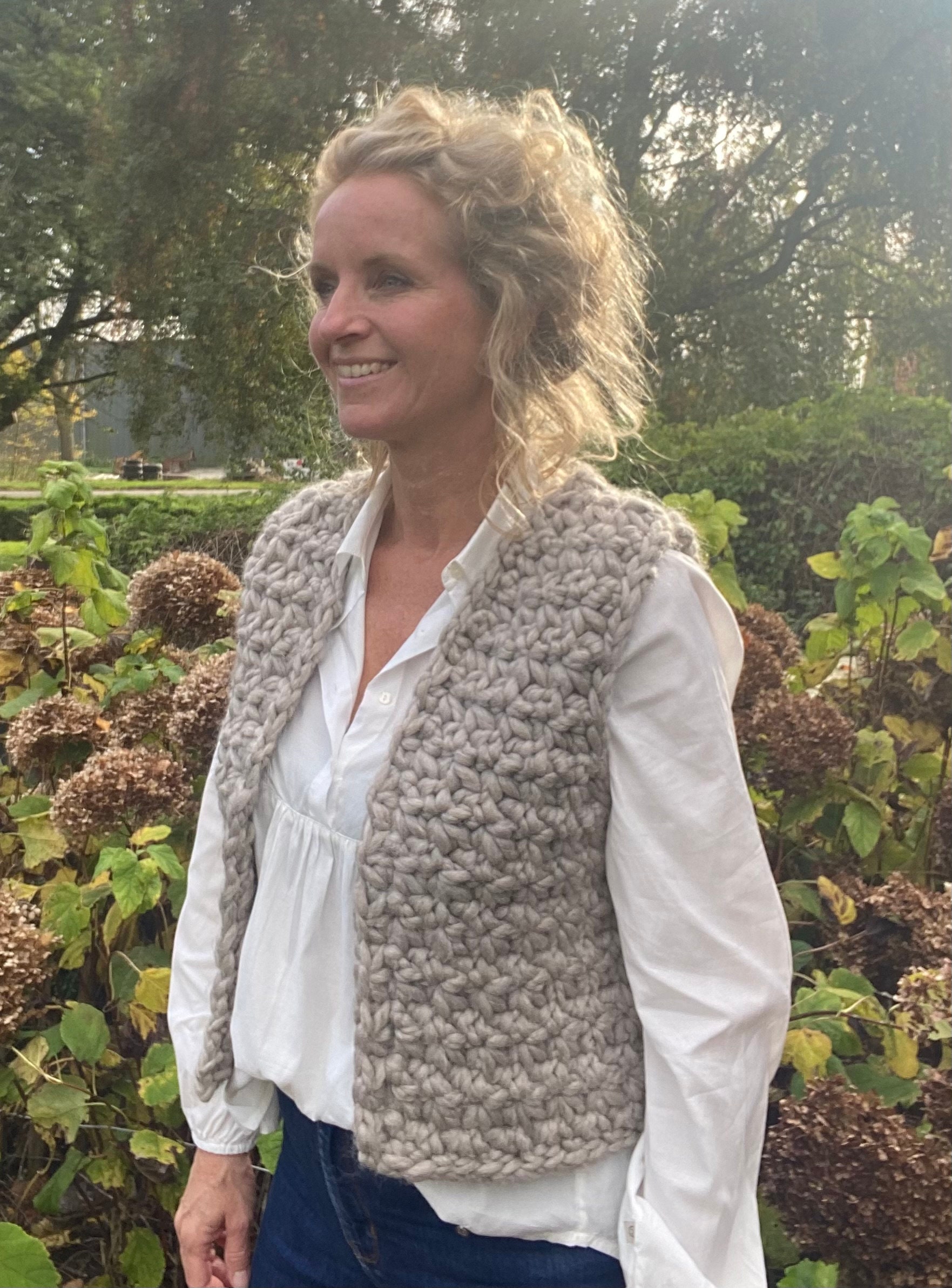 Haakpatroon gilet / haakpatroon mouwloos vest (Nederlands patroon ...