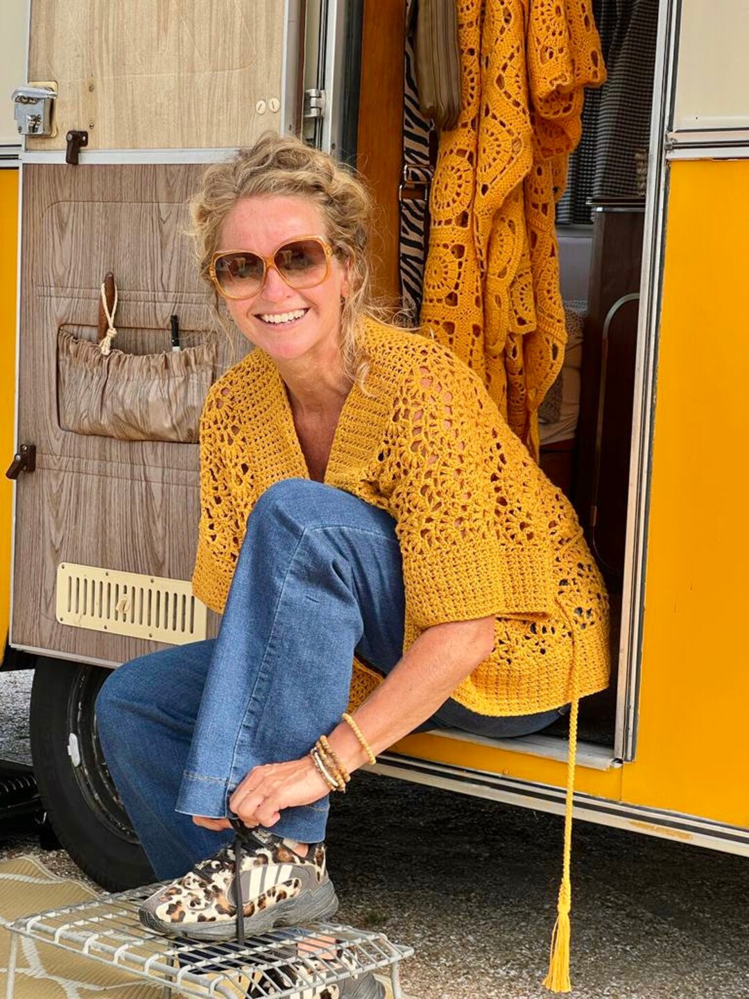 Crochet Pattern for a Short Model Kimono / Crochet Pattern Cardigan ...