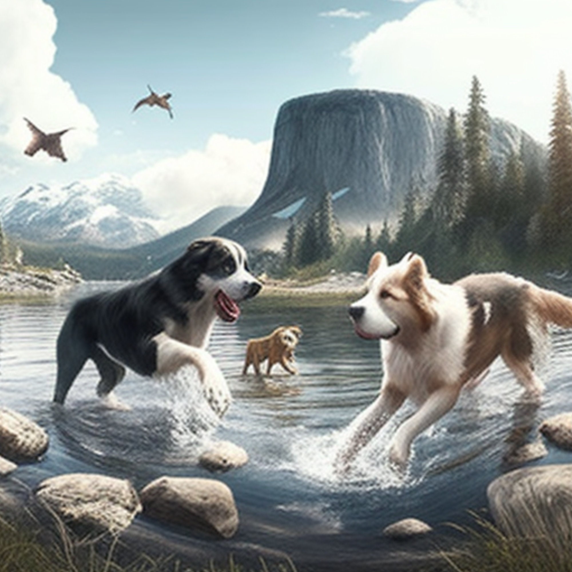 Set of 4 Printable Dog Wall Art | Modern Dog Digital Wall Art Decor ...