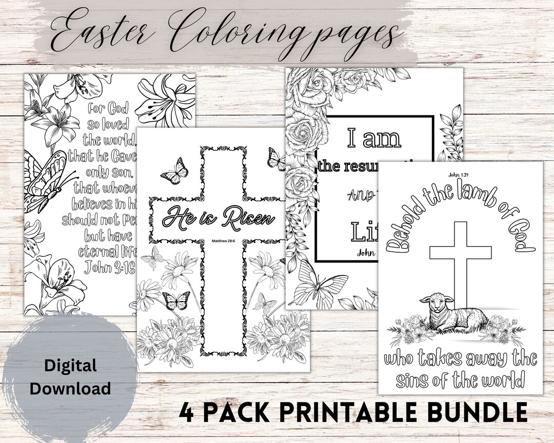 Christian Coloring Pages for Easter; Easter Bible Verse Coloring Pages ...