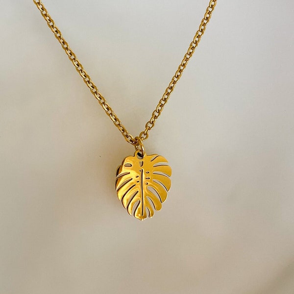 Monstera Necklace - Etsy