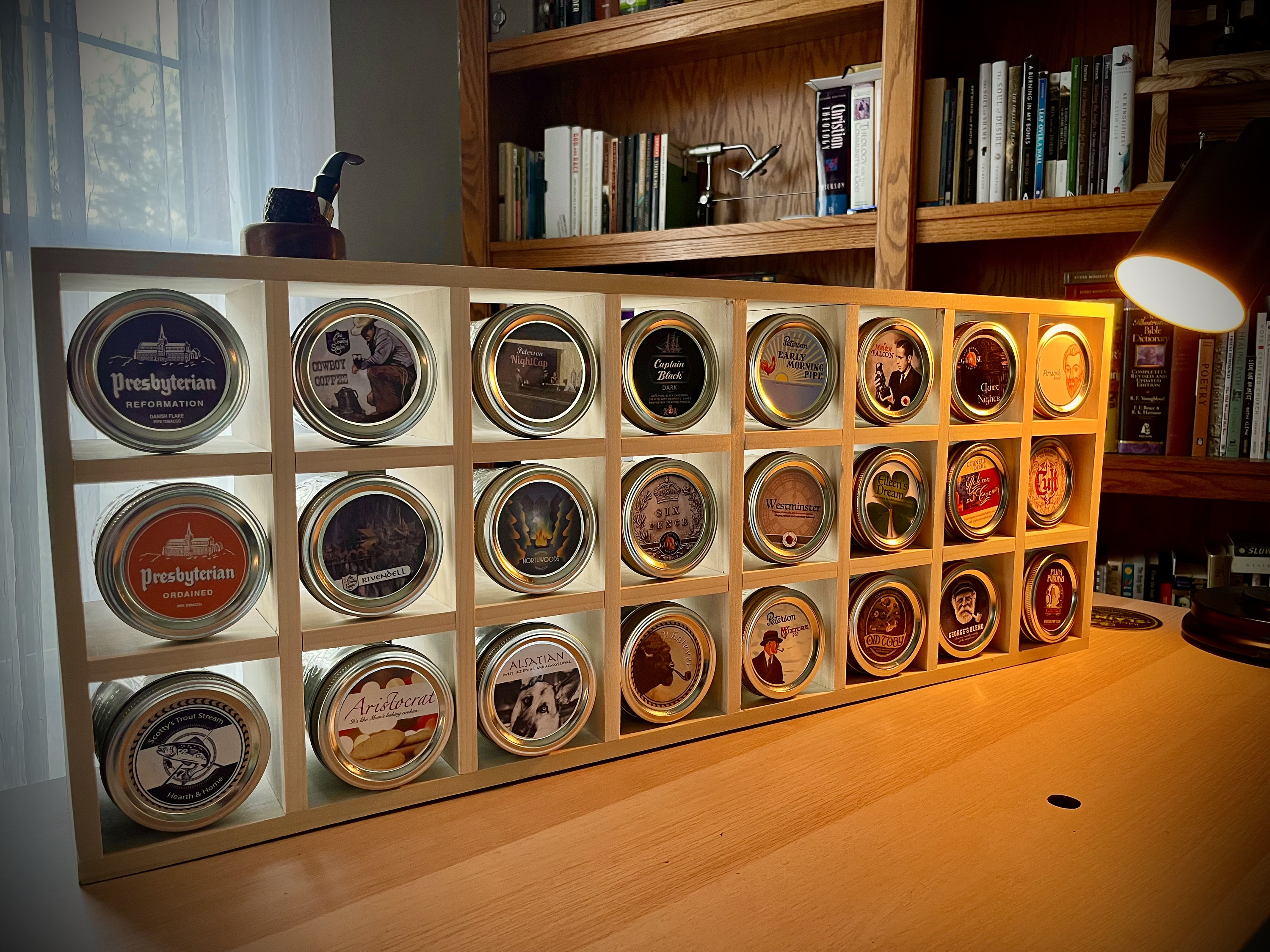 Tobacco Cabinet, Mason Jar Storage, Tobacco Storage, Pipe Tobacco Storage - Etsy