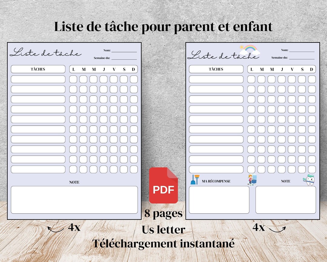 Task Board for Kids and Parents Daily Routine Board To-do - Etsy