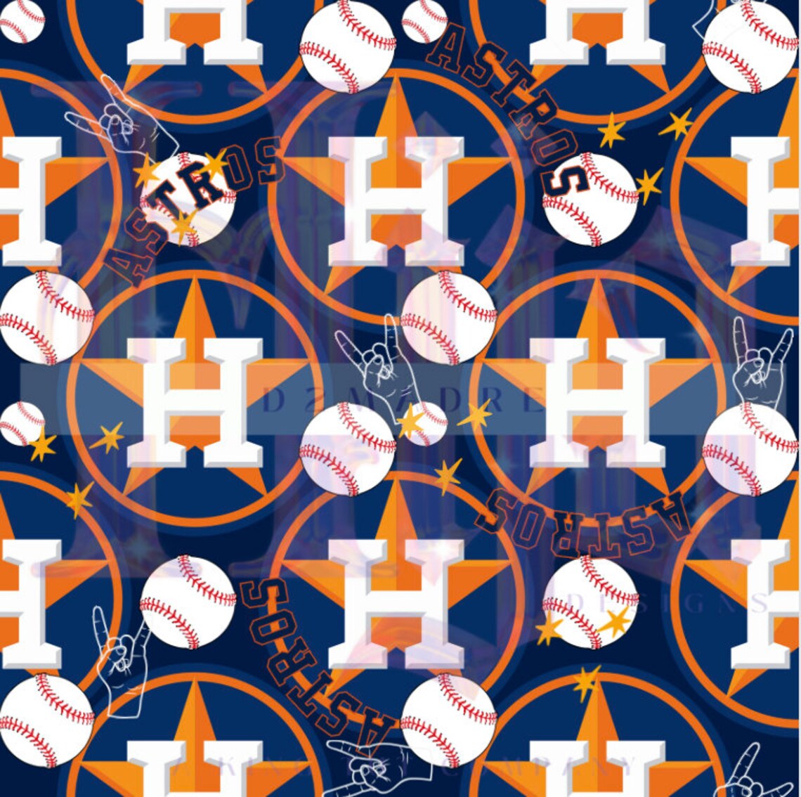Astros Baseball Seamless - Etsy