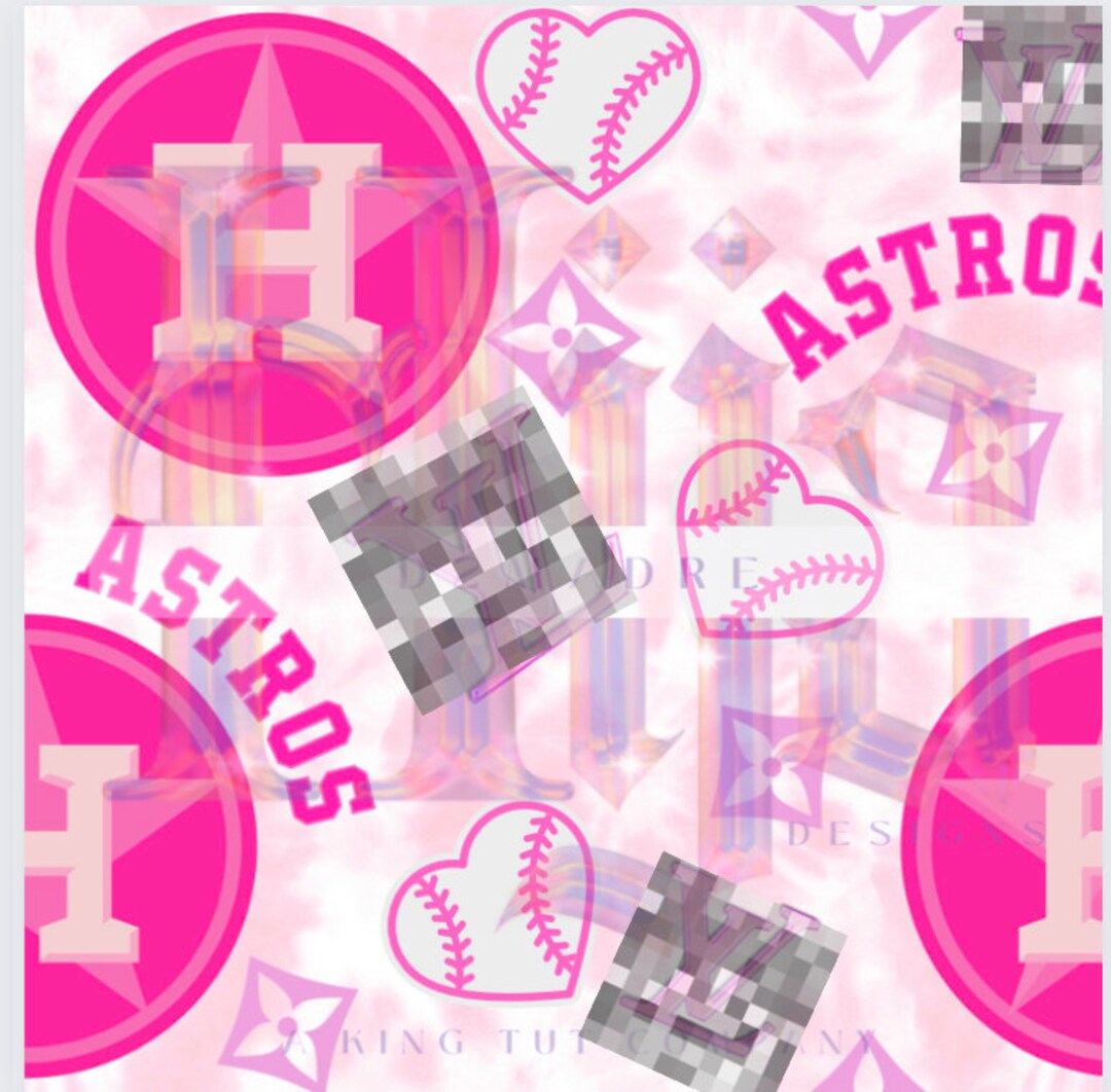 Astros Baseball Pink Seamless PNG - Etsy