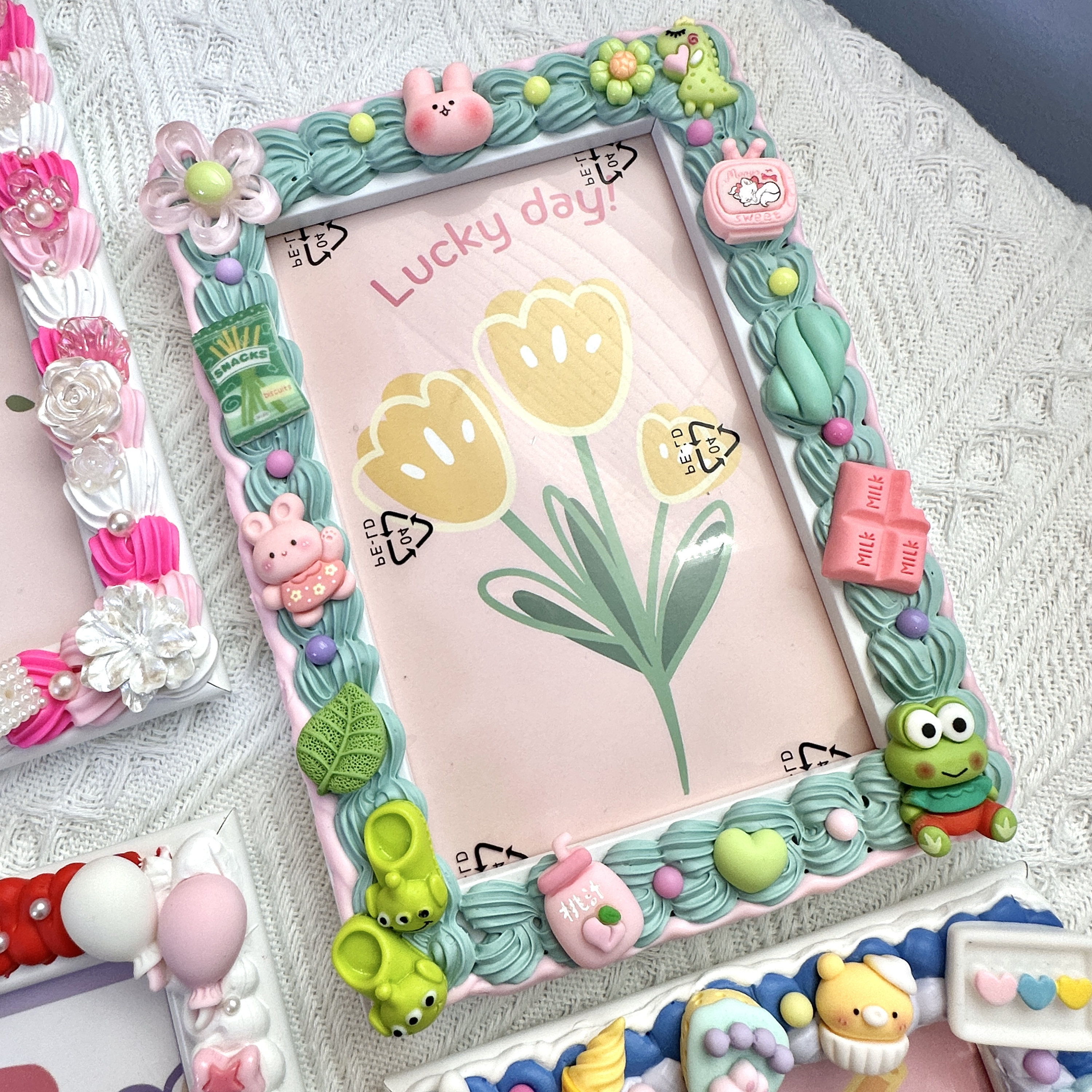 Decoden Handmade Kawaii Photo Frame Cream Glue Photo Frame - Etsy