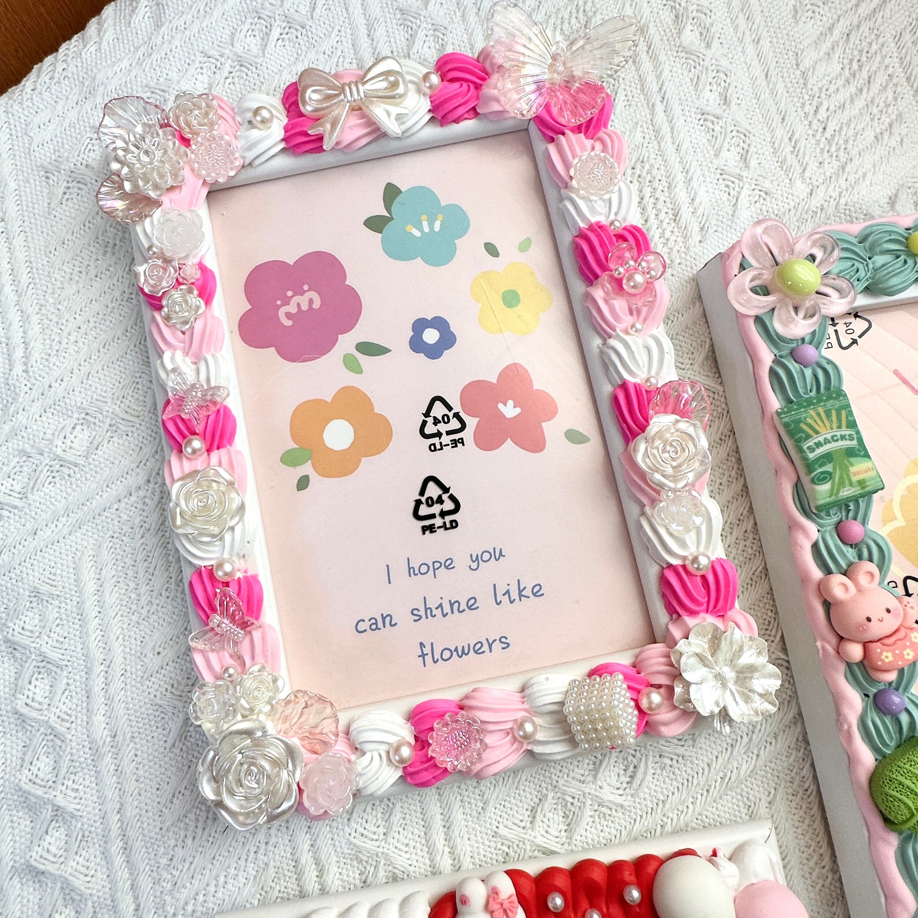 Decoden Handmade Kawaii Photo Frame Cream Glue Photo Frame - Etsy