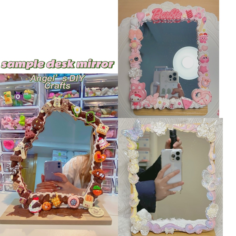 DIY Decoden Standing Desk Mirror for Home Decor for Gifting - Etsy