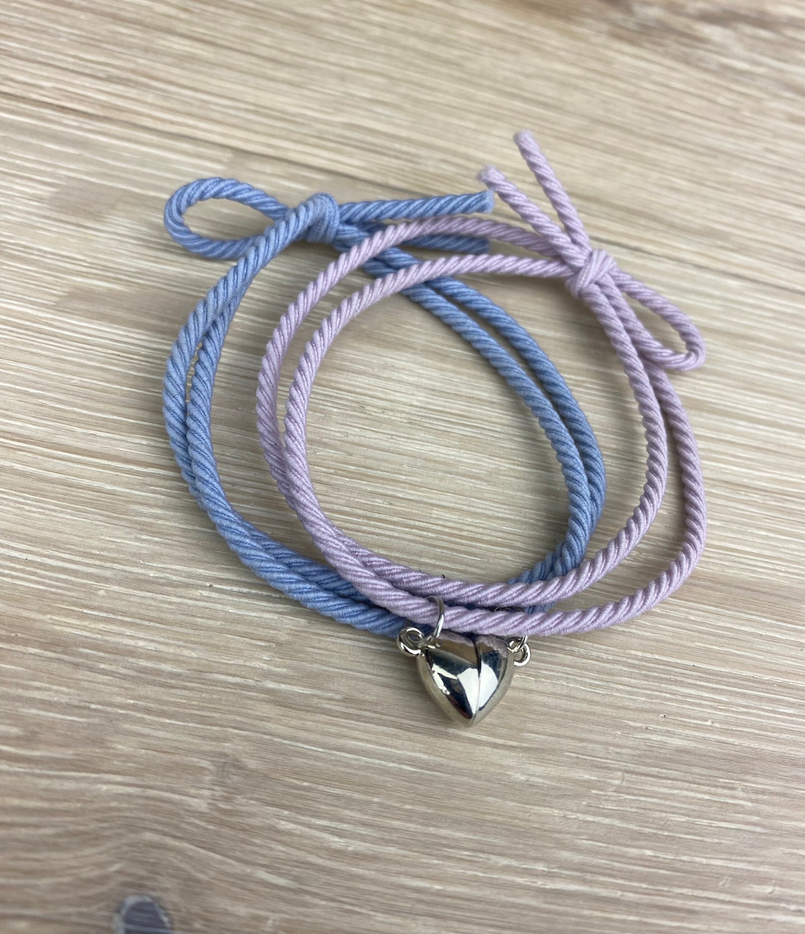 Magnetic Heart Bracelet, Couples Bracelet, Matching Stretchy Bracelets ...