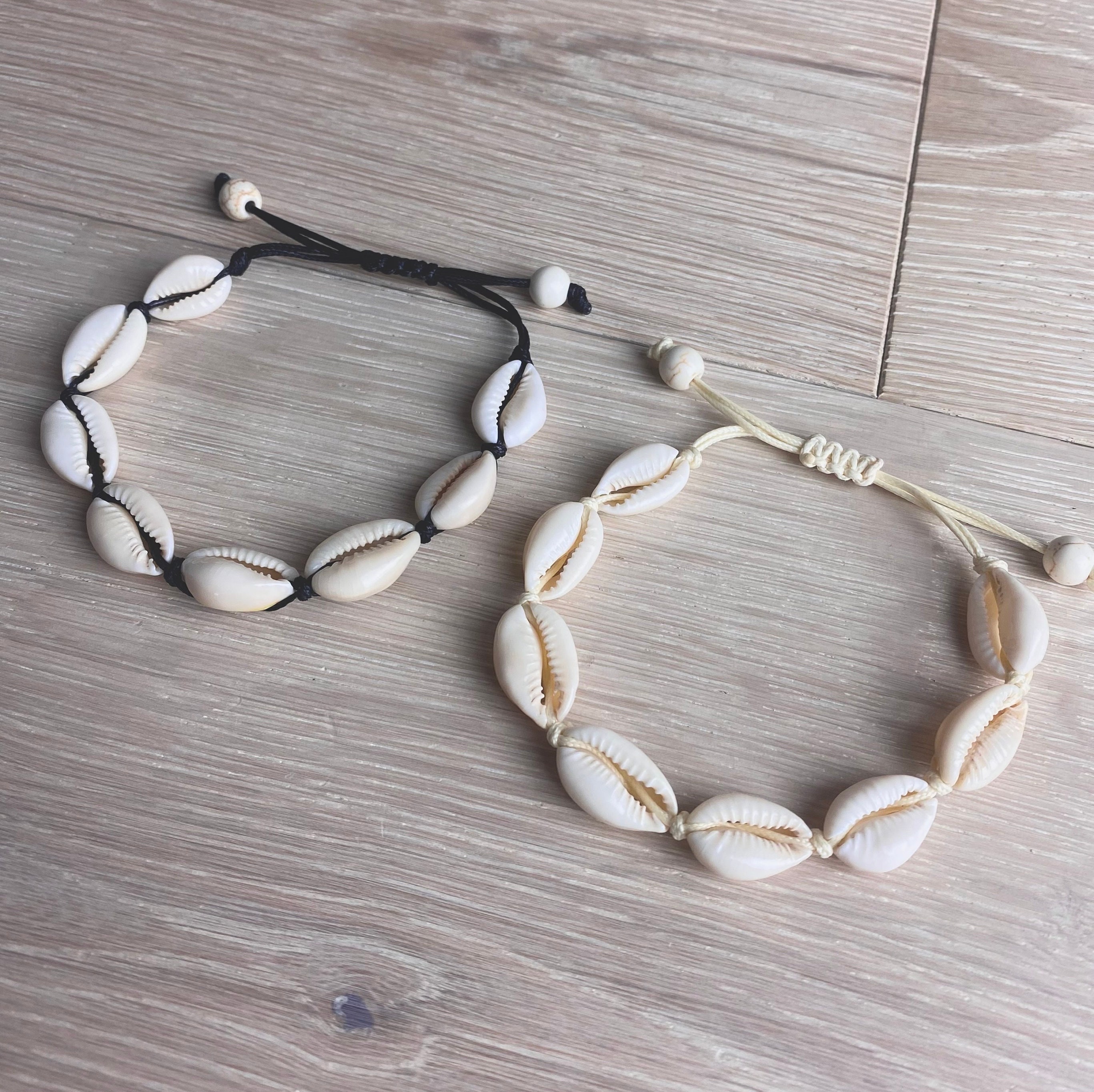 Matching Bracelets With Genuine Cowrie Shells, Adjustable Cowrie Shell ...
