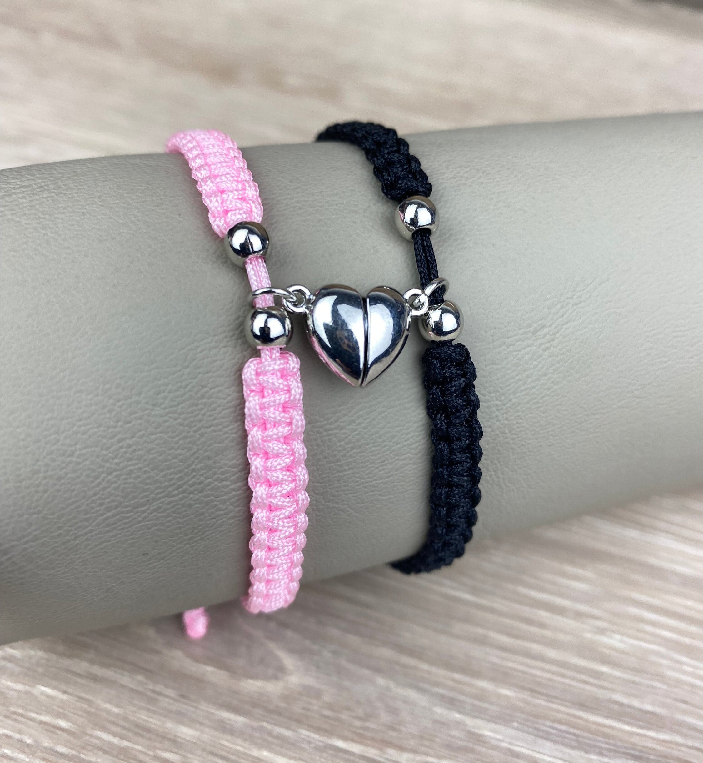 Magnetic Heart Bracelet, Couples Bracelet, Matching Bracelets, Magnetic ...