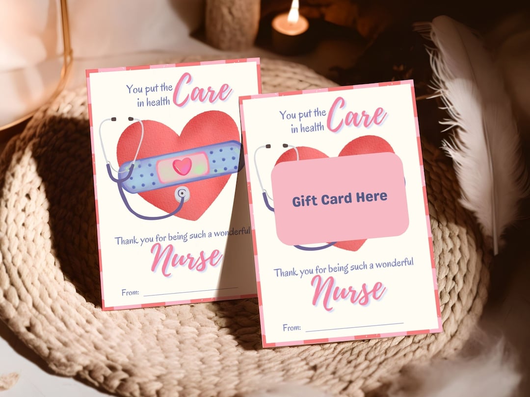 Nurse Appreciation Gift Card Holder, Printable Gift for Nurse, Nurse ...