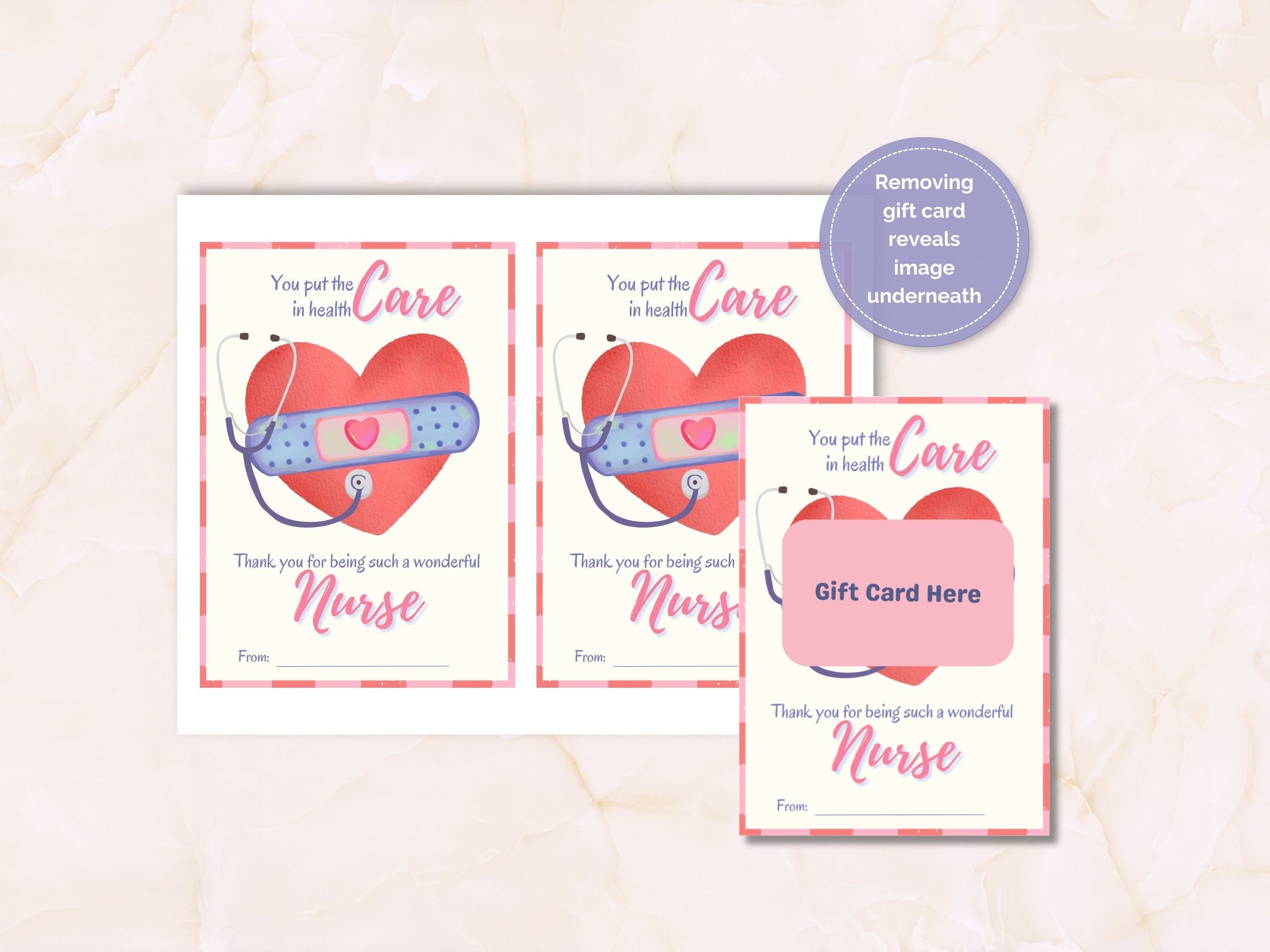Nurse Appreciation Gift Card Holder, Printable Gift for Nurse, Nurse ...