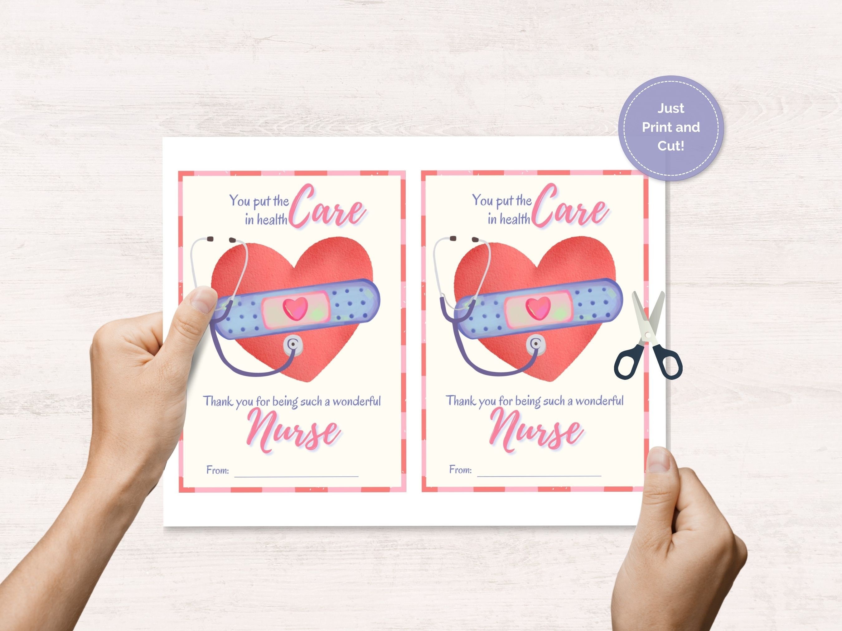 Nurse Appreciation Gift Card Holder, Printable Gift for Nurse, Nurse ...