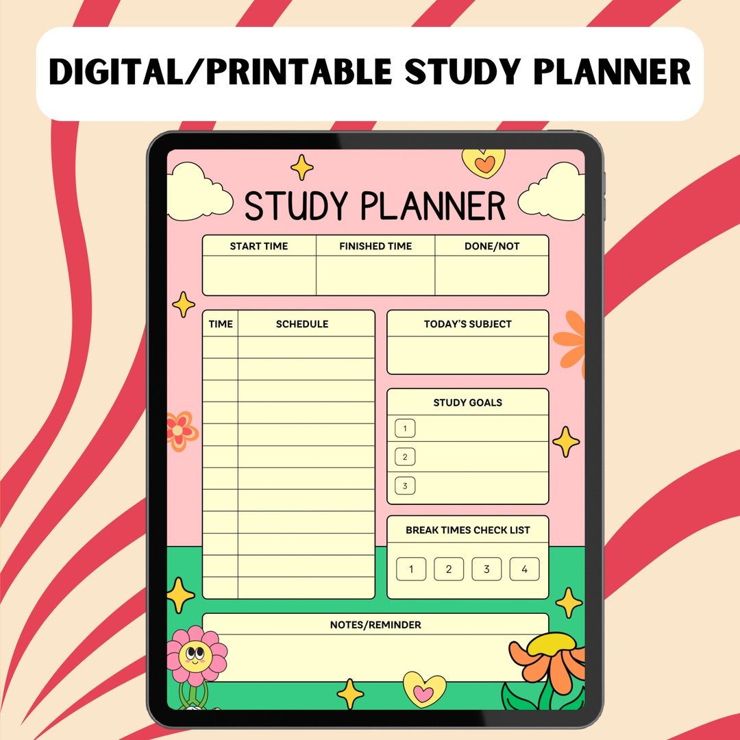 Printable Study Planner, Digital Student Planner, Organize Learning ...