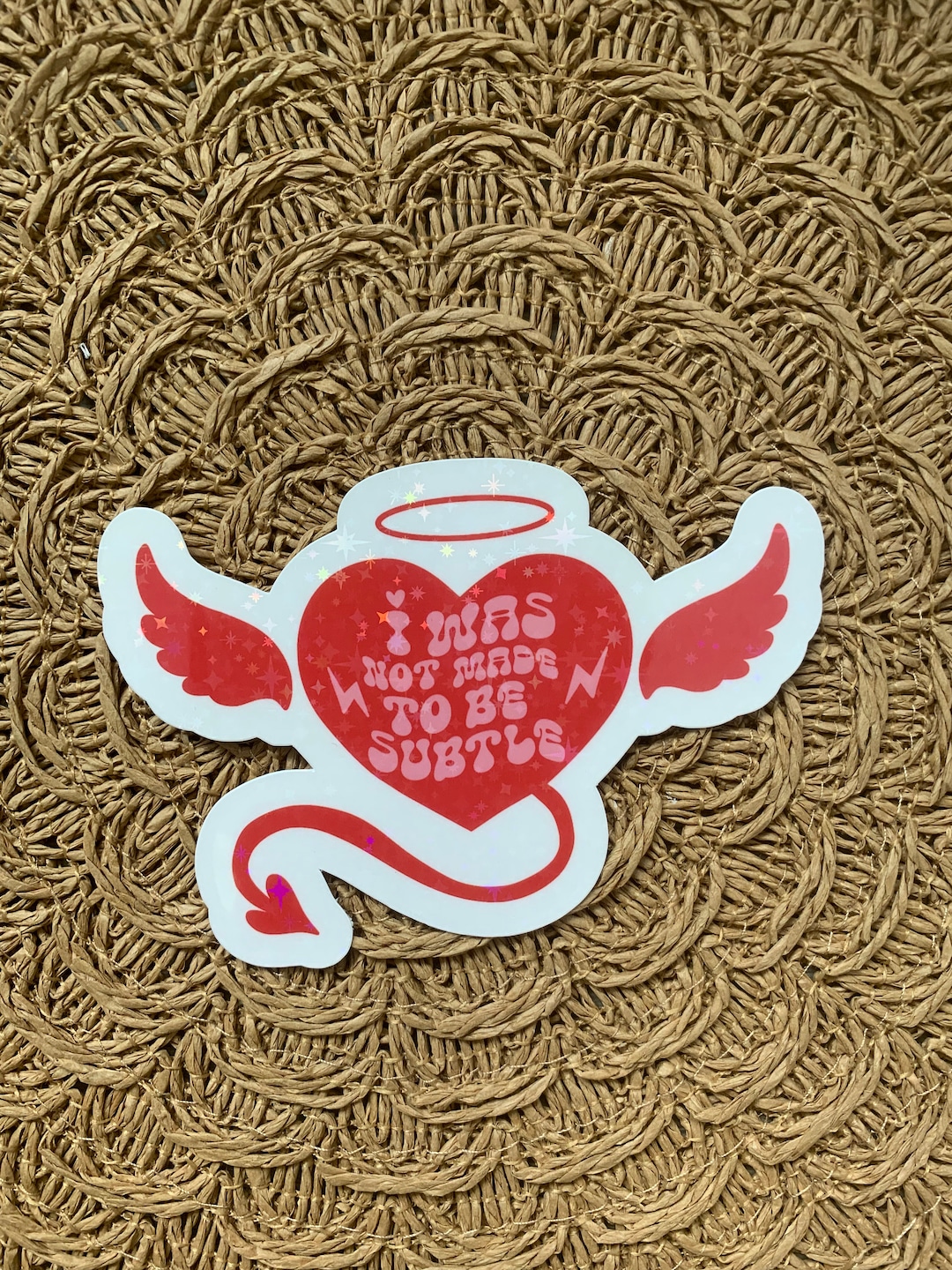 I Was Not Made to Be Subtle Sticker, Baddie Sticker, Waterproof Sparkle ...