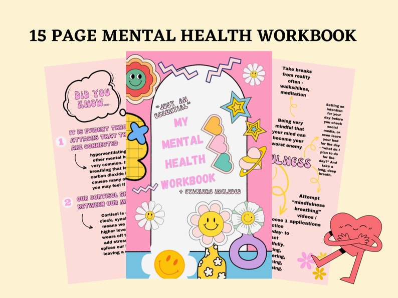 Mental Health Workbook for Mindfulness Self Care Workbook for - Etsy