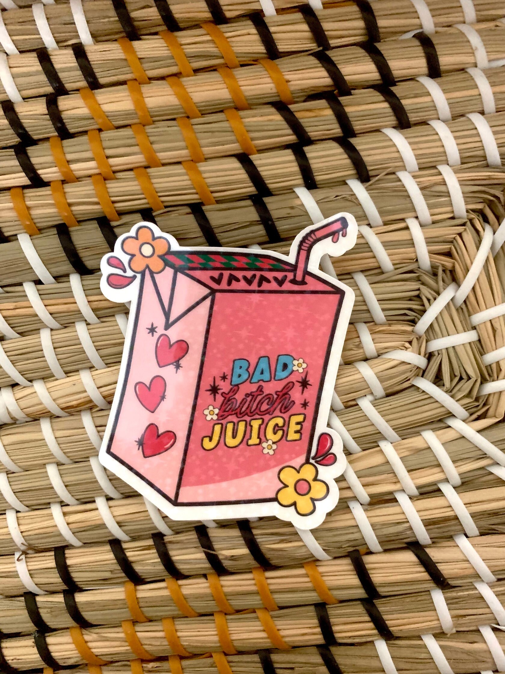 Bad Bitch Juice Sticker Juice Box Sticker Heart Juice Box - Etsy