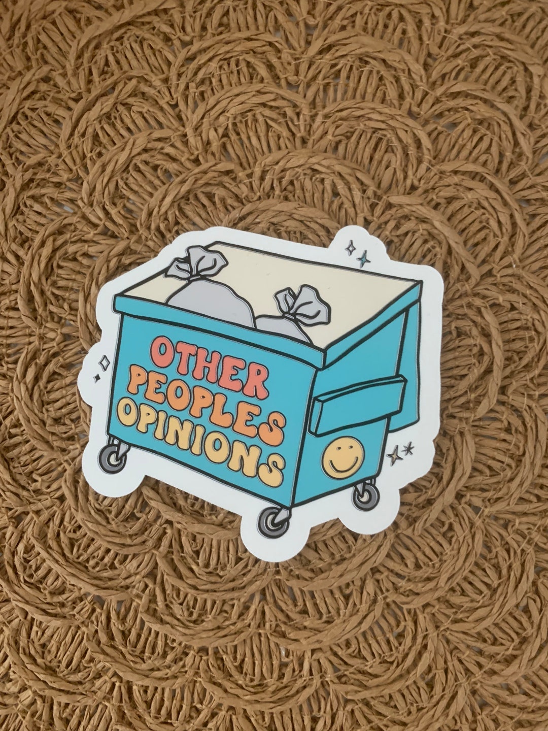 Other People’s Opinion Trash Sticker, Vinyl Matte Sticker, Mental ...
