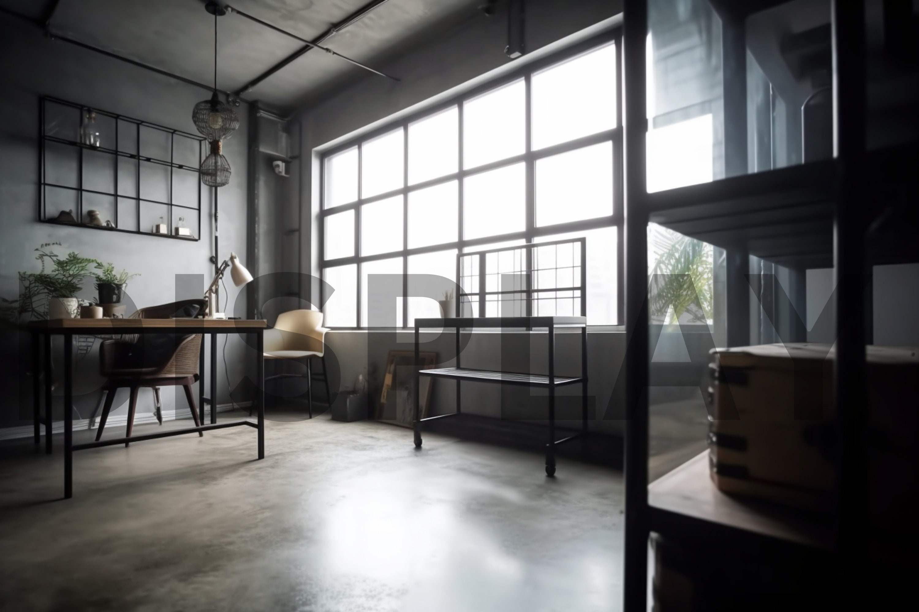 Loft Industrial Virtual Background, Office Backdrop, Zoom, Facebook ...