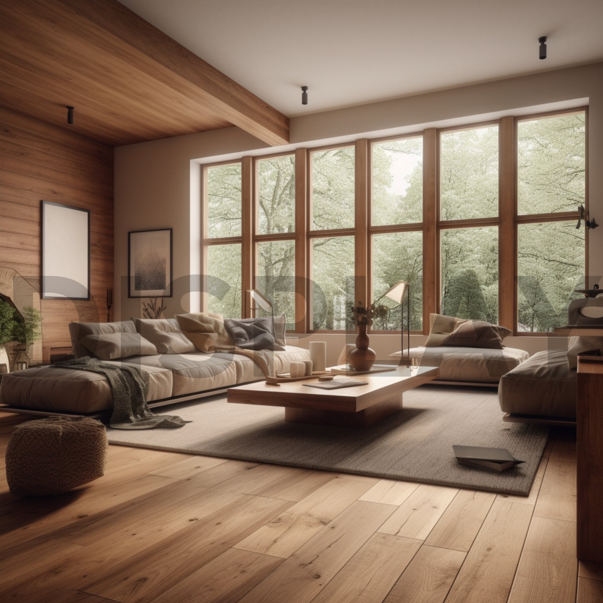Family Room Cabin Virtual Background, Family Room Backdrop, Microsoft ...