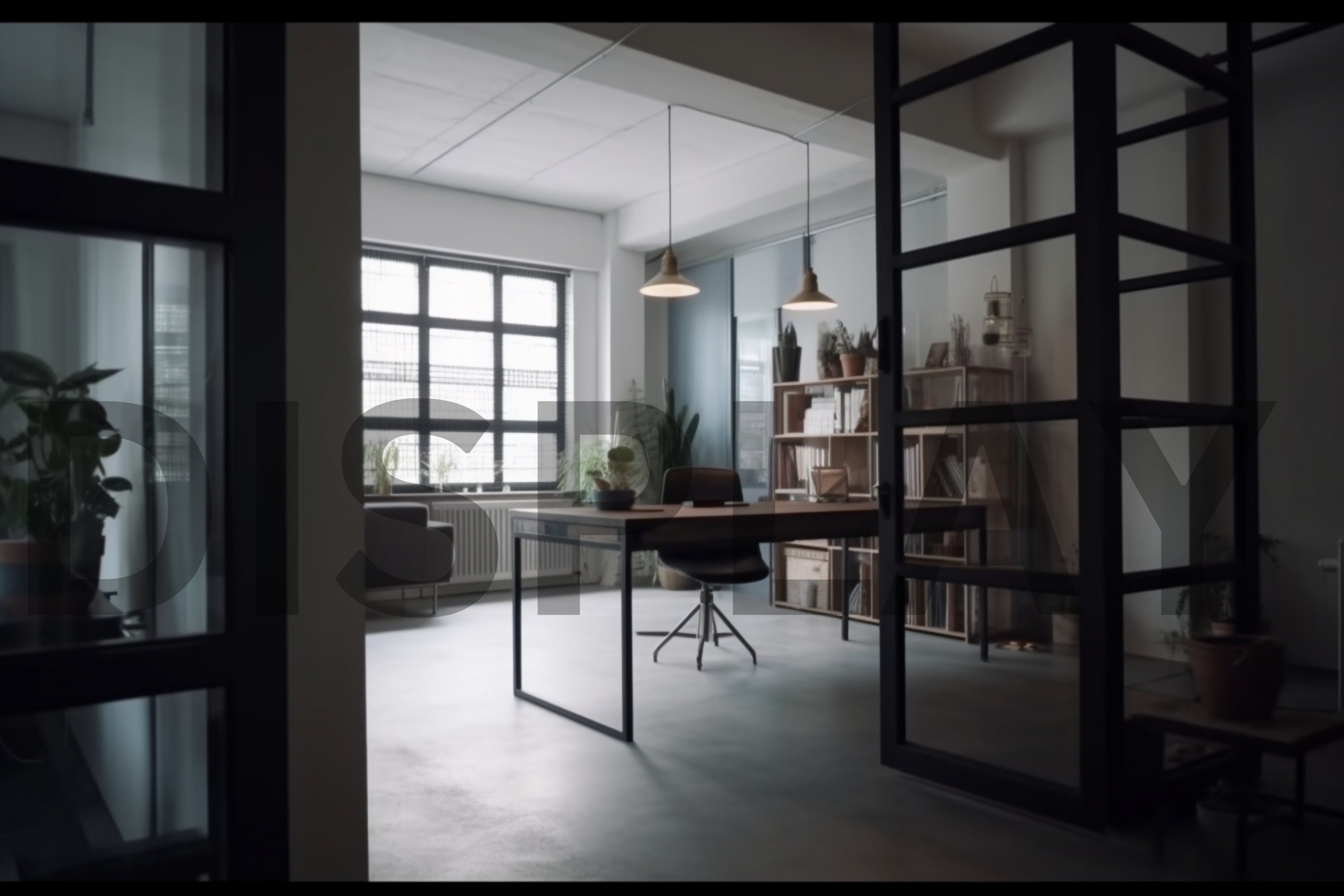 Loft Industrial Virtual Background, Office Backdrop, Zoom, Facebook ...