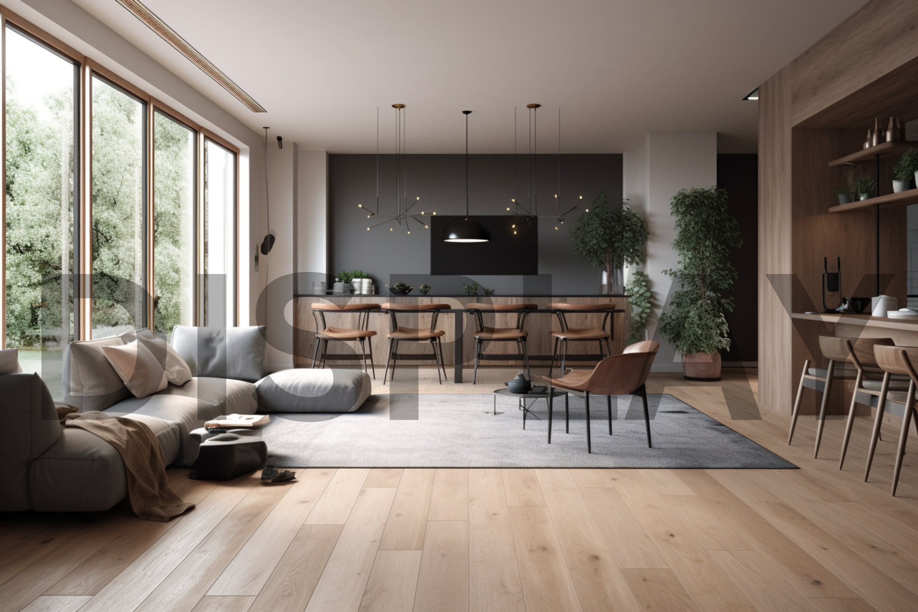 Modern Contemporary Virtual Background, Library, Forest Backdrop ...