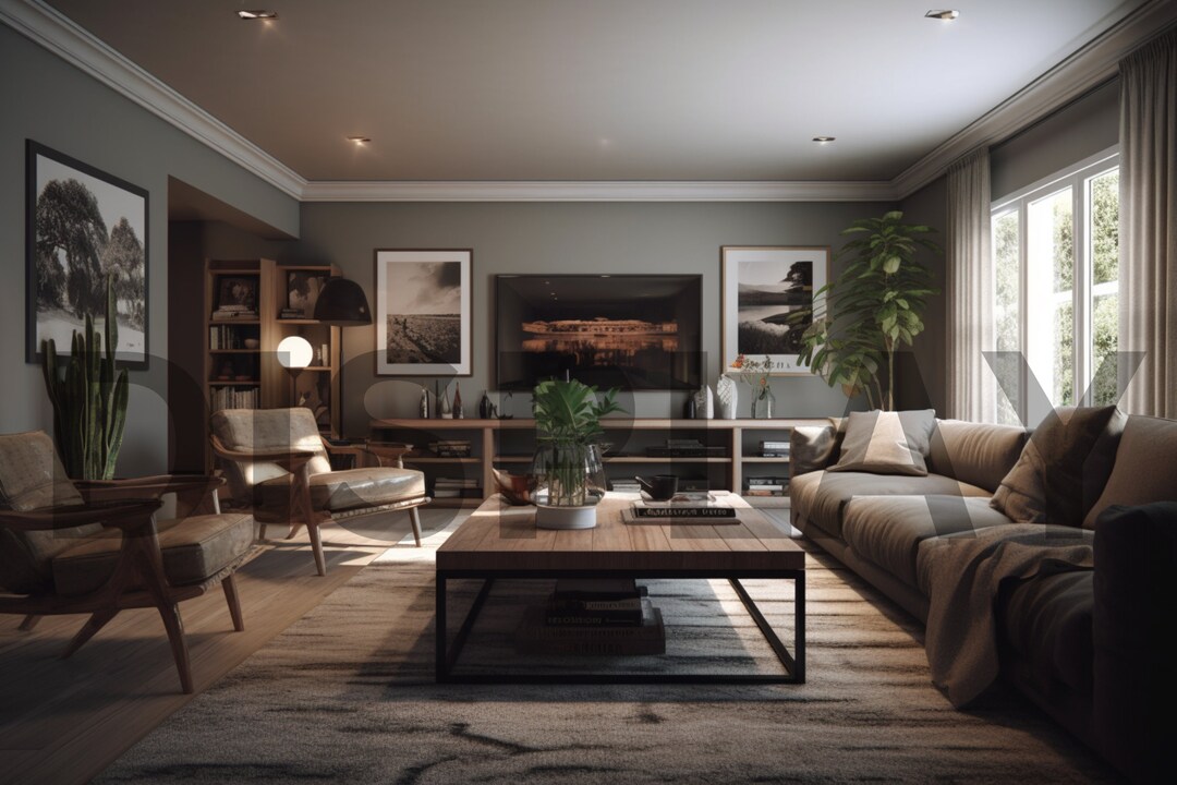 Family Room Virtual Background, Kitchen Backdrop, Wooded, Microsoft ...