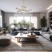 Family Room Modern Contemporary Zoom Virtual Backgrounds Office ...