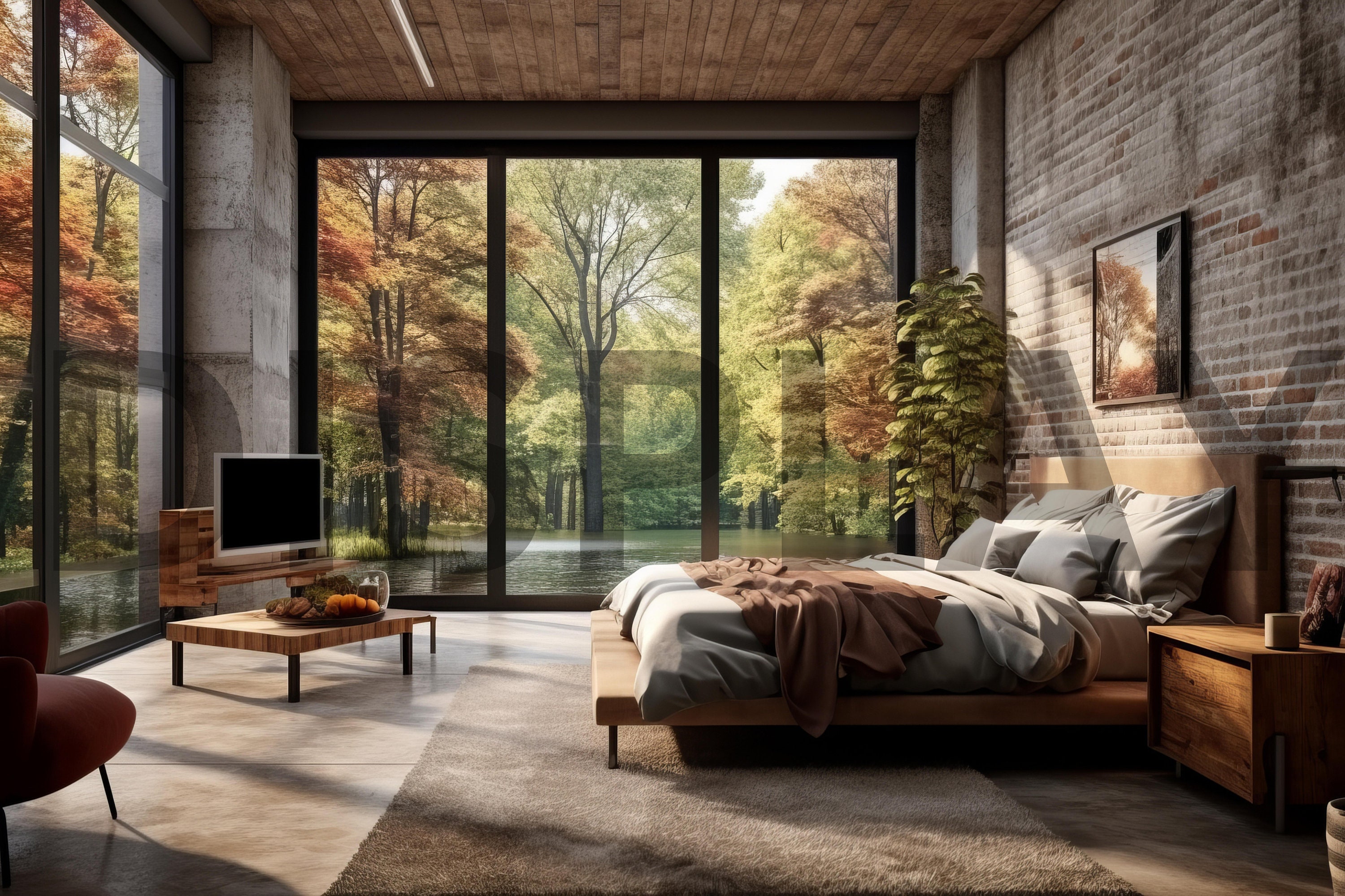 English Cottage Style Fall Virtual Background, Living Room Backdrop ...